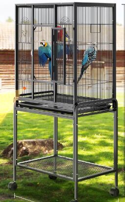 Putnu būris uz riteņiem 61x43/x137 - Būri un trauki putniem - Zoo ...